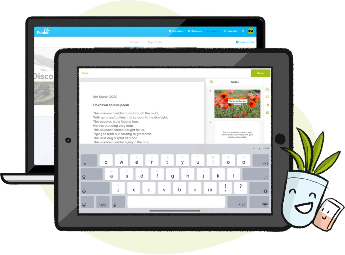 Peer and self assessment with Pobble