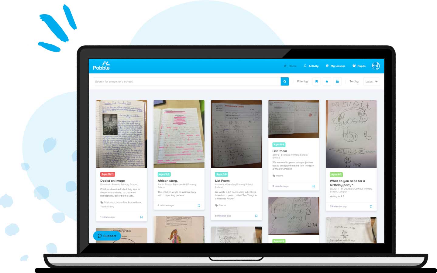 Peer and self assessment with Pobble